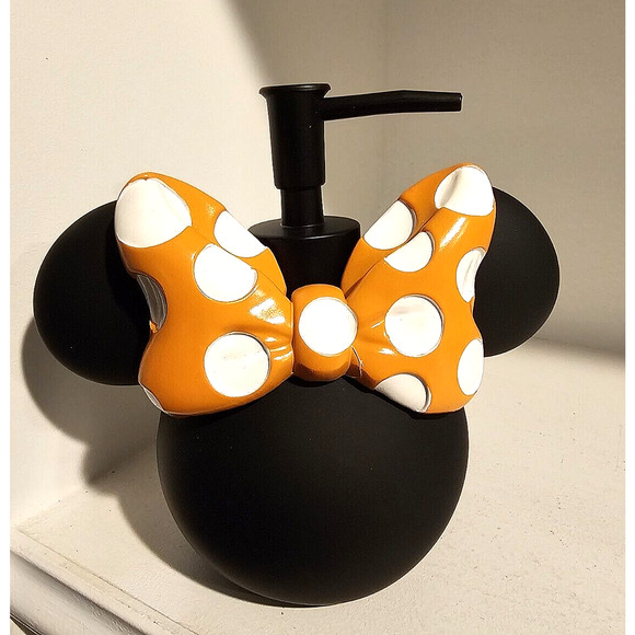 Disney | Bath | Disneys Minnie Mouse Orange White Polka Dots Bow ...
